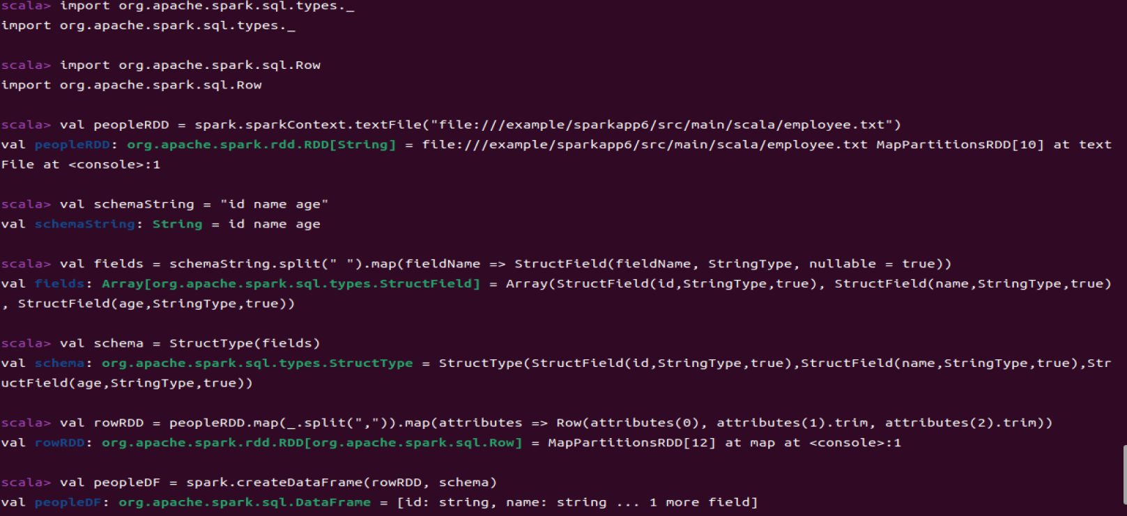 Spark SQL编程初级实践-CSDN博客