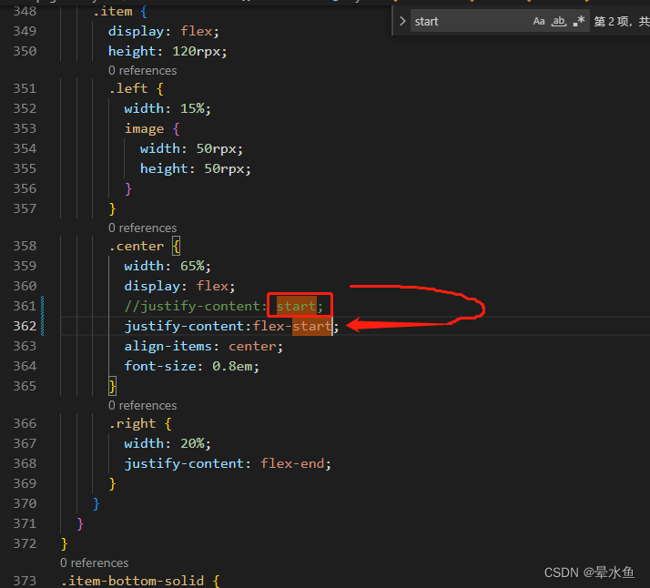 ModuleWarning(from ...:Warning(95:3) start value has mixed support,consider using flex-start ...