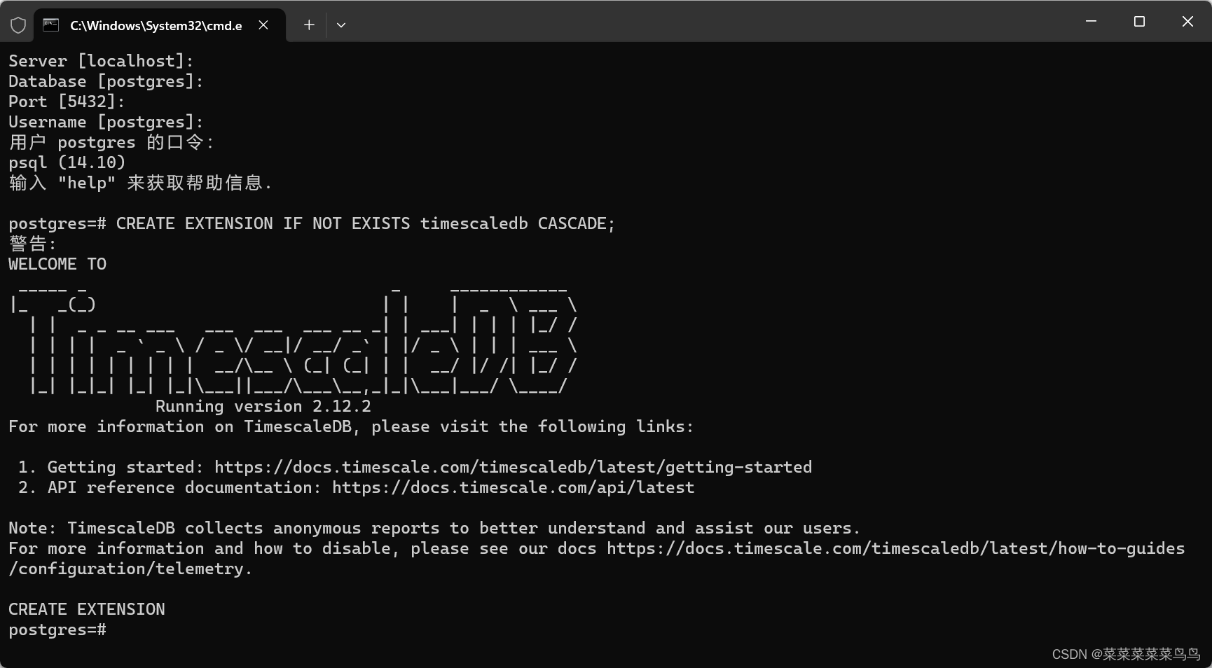 TimescaleDB “PostgreSQL/14/lib/timescaledb-2.12.2.dll“: The specified module could not be found ...