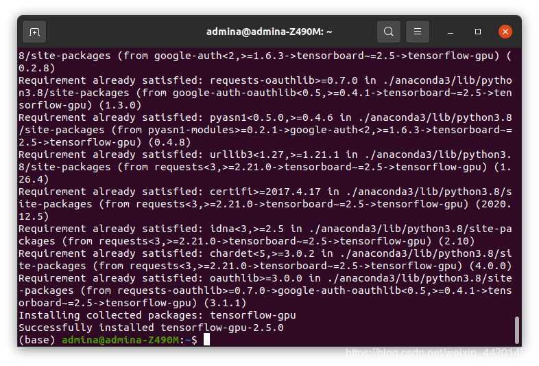 Ubuntu20.04安装Anaconda+TensorFlow-GPU_ubuntu20.04在anaconda安装tensorflow2.3gpu-CSDN博客