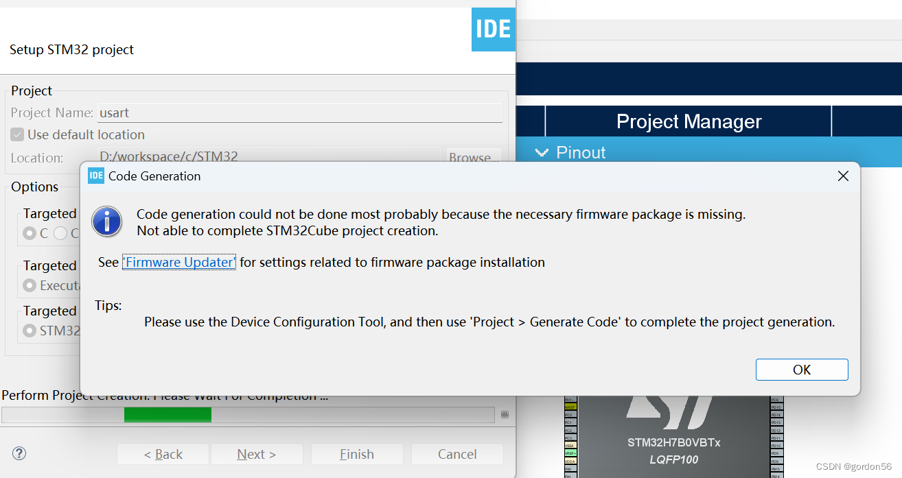 Stm32 Cubeide创建工程出现的报错stm32cube无法生成工程 Csdn博客