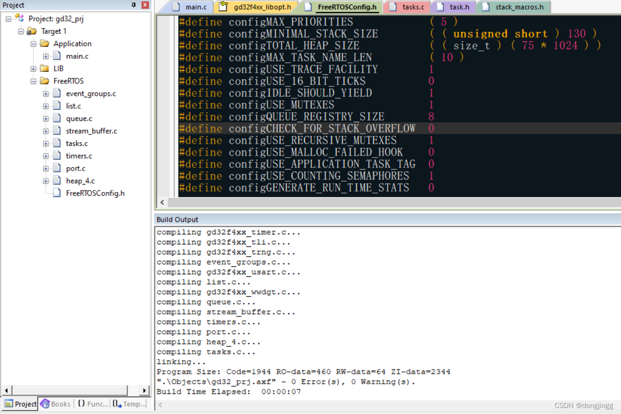 兆易创新GD32 （四）FreeRTOS 移植 与 CMSIS OS2_兆易创新带freertos的工程-CSDN博客