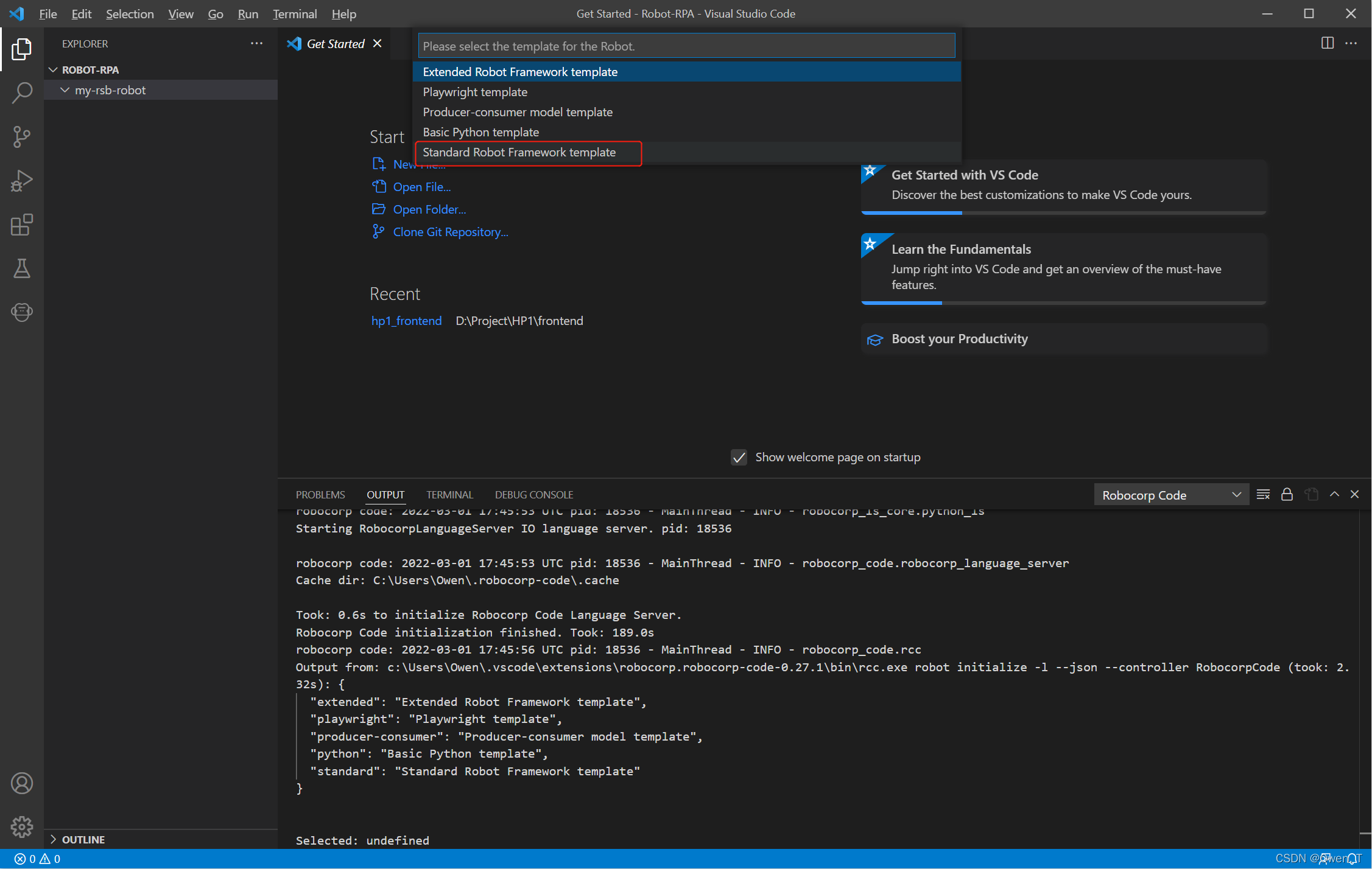 Robocorp+Robot Framework学习记录【初学者课程：一级课程】-CSDN博客