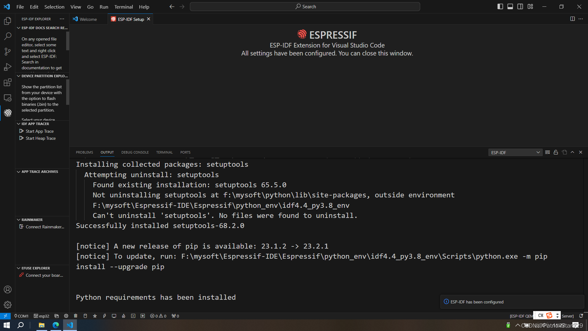 ESP32：ESP-IDF环境搭建troubleshooting_esp32-idf vscode 头文件红-CSDN博客