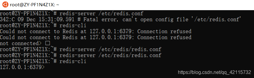 解决redis-cli连接时出现Could not connect to Redis at 127.0.0.1:6379: Connection refused_redis-cli is ...