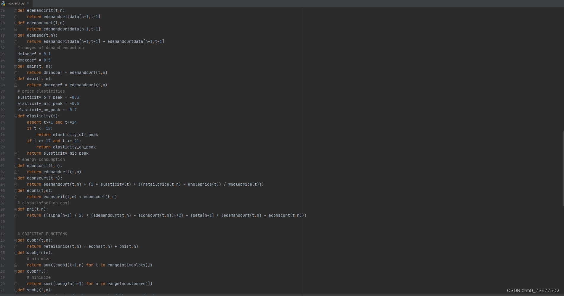python代码：基于强化学习的智能电网的动态定价方法 摘要：提出了一种考虑服务提供商(SP)利润和用户(CUs)成本的分级电力市场中能量管理 ...