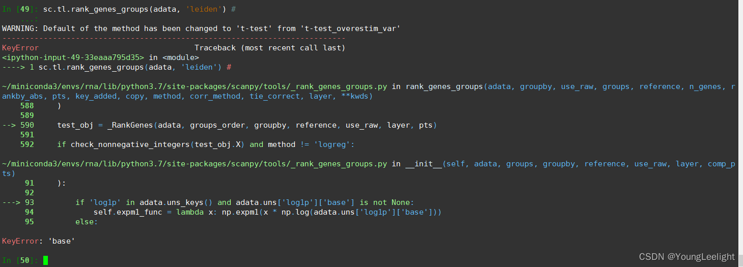KeyError: ‘base‘ when running sc.tl.rank_genes_groups #2239_scanpy报错keyerror: 'base-CSDN博客