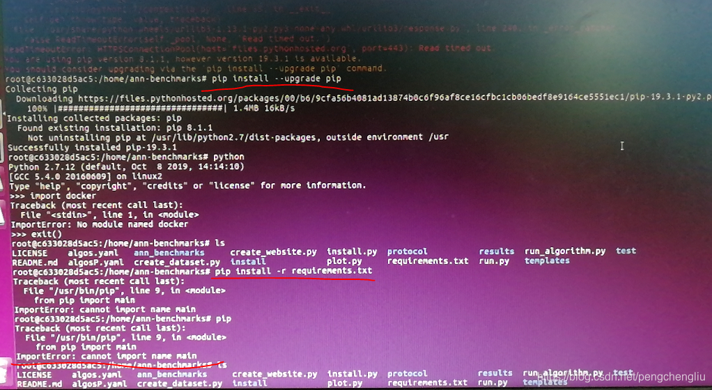 Python问题2:pip升级后使用报错:import Errorcannot Import Name Mainpython2报错 Cannot Import Name Main Csdn博客