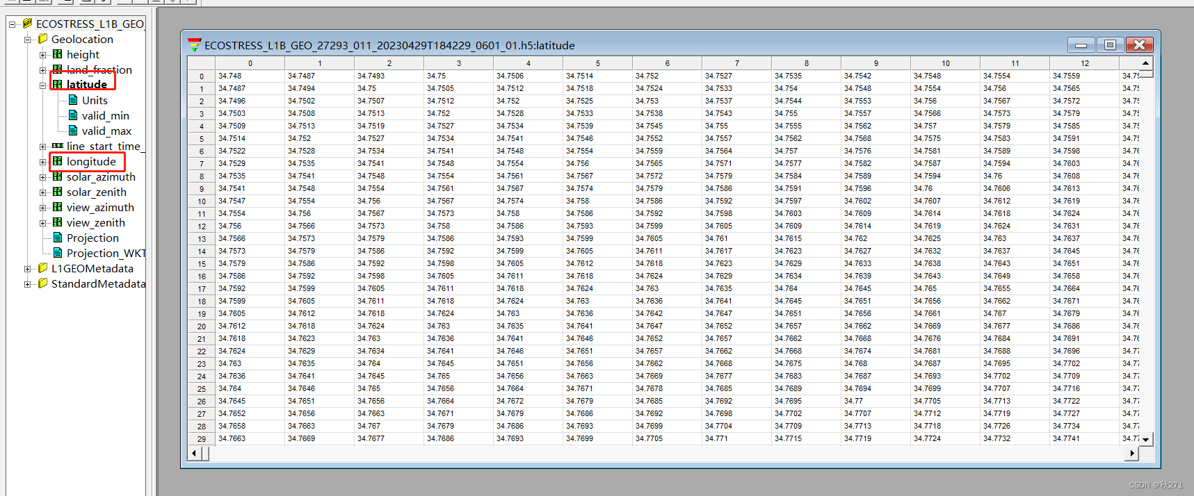 遥感IDL语言及Python保姆式提取ECOSTRESS高分辨率日地表温度70m栅格数据的方法_ecostress地表温度-CSDN博客
