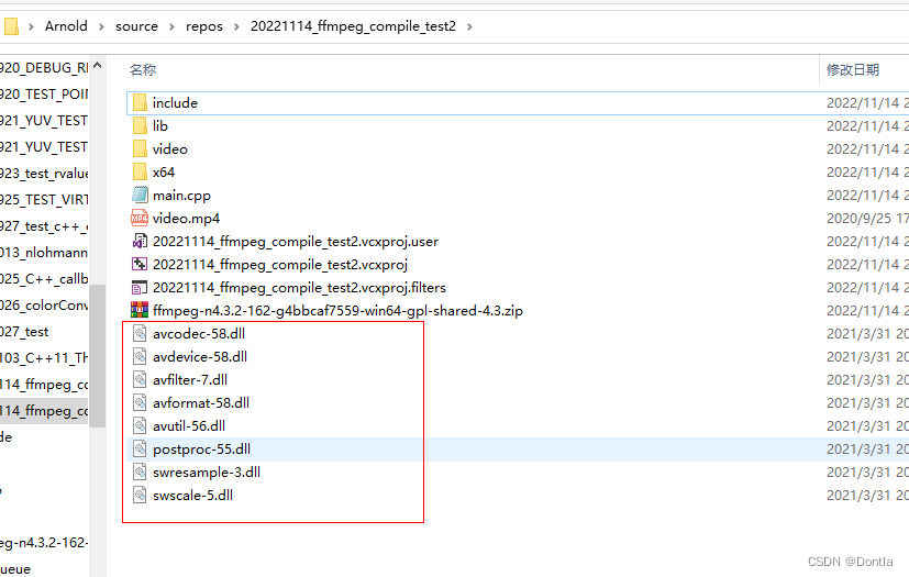 ffmpeg视频编解码 demo初探（一）（包含下载指定windows版本ffmpeg）分离视频文件中的视频流每一帧YUV图片_ffmpeg ...