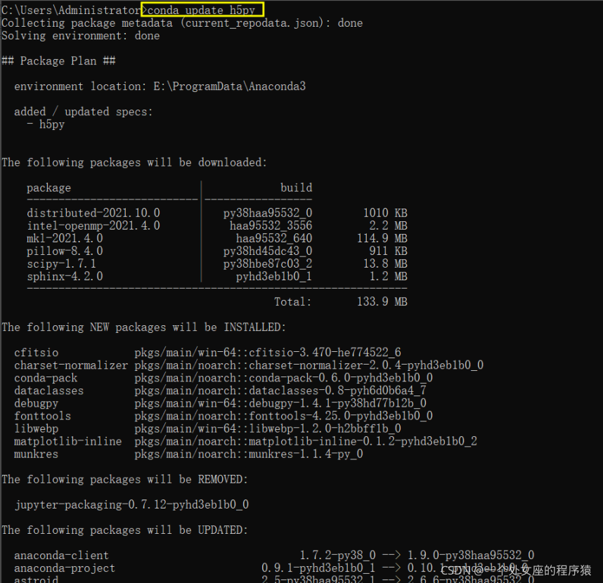 成功解决Exception “unhandled AttributeError“ module ‘h5py‘ has no attribute ‘File‘_attributeerror ...