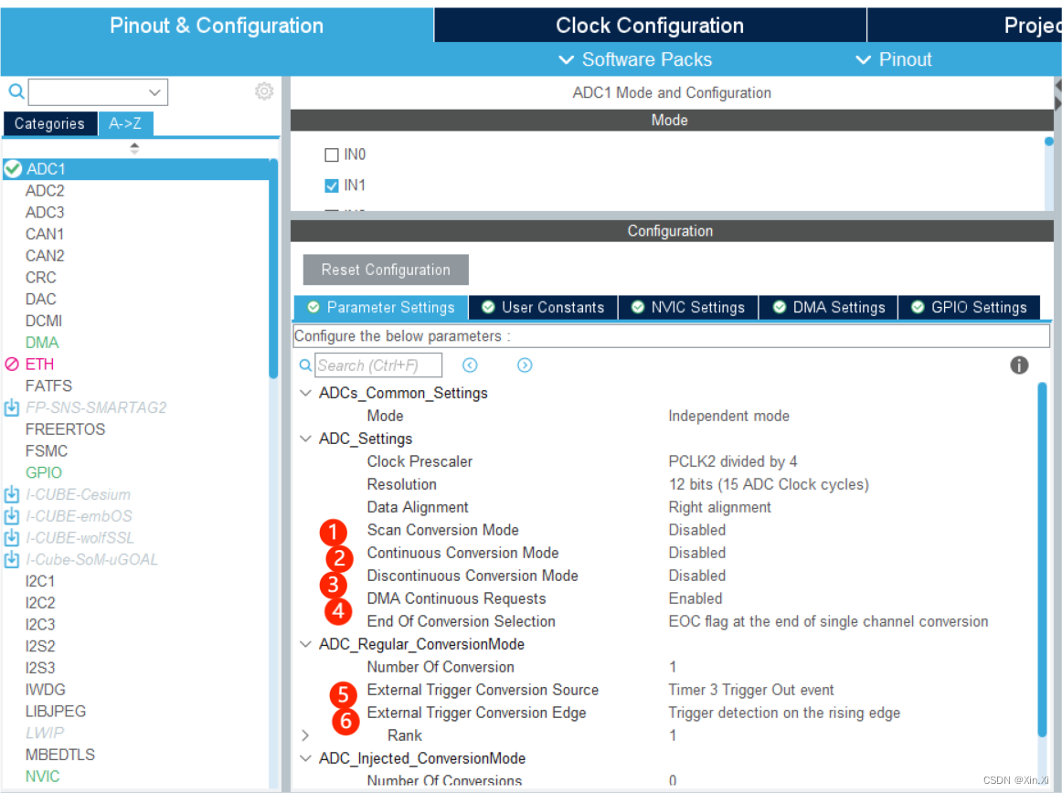 基于HAL库的STM32F4的 单通道ADC+DMA_stm32f4 adc dma-CSDN博客
