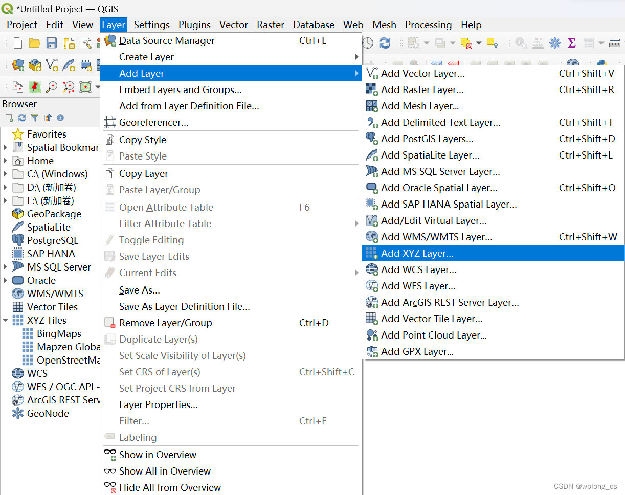 QGIS 加载在线XYZ地图图层_qgis加载xyz-CSDN博客