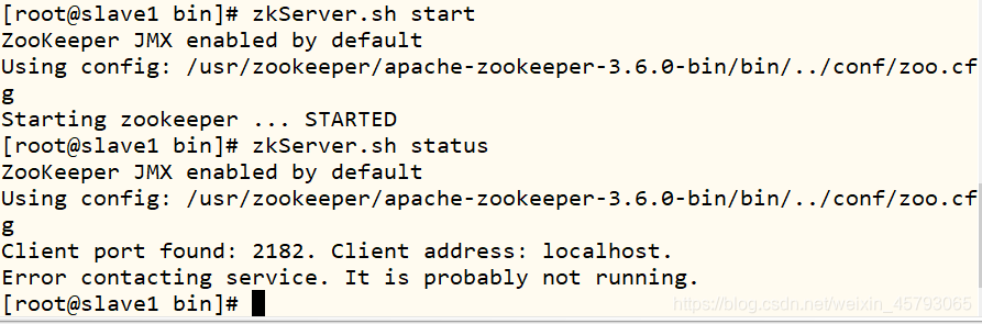 Zookeeper启动失败，提示：java.net.BindException: Address already in use 加图解超级容易理解_管理中心启动失败. 管理中心端口 2181 ...