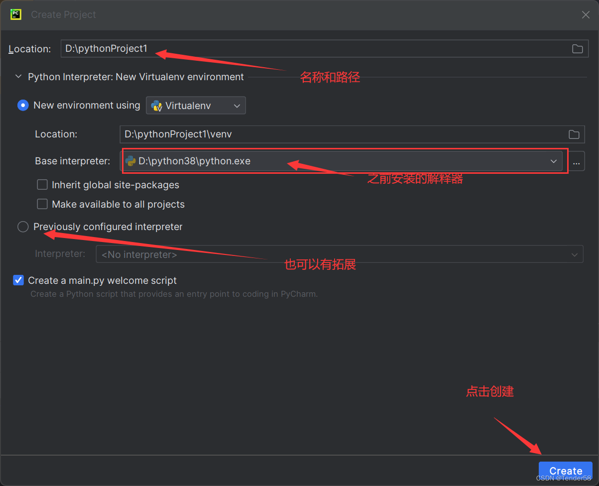 Python学习-day1（配置环境，如何安装解释器，pycharm，建立项目，个性化设置）-CSDN博客