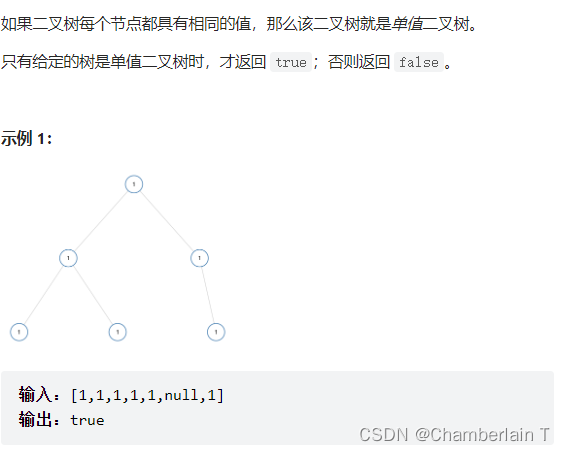 LeetCode.965. 单值二叉树-CSDN博客