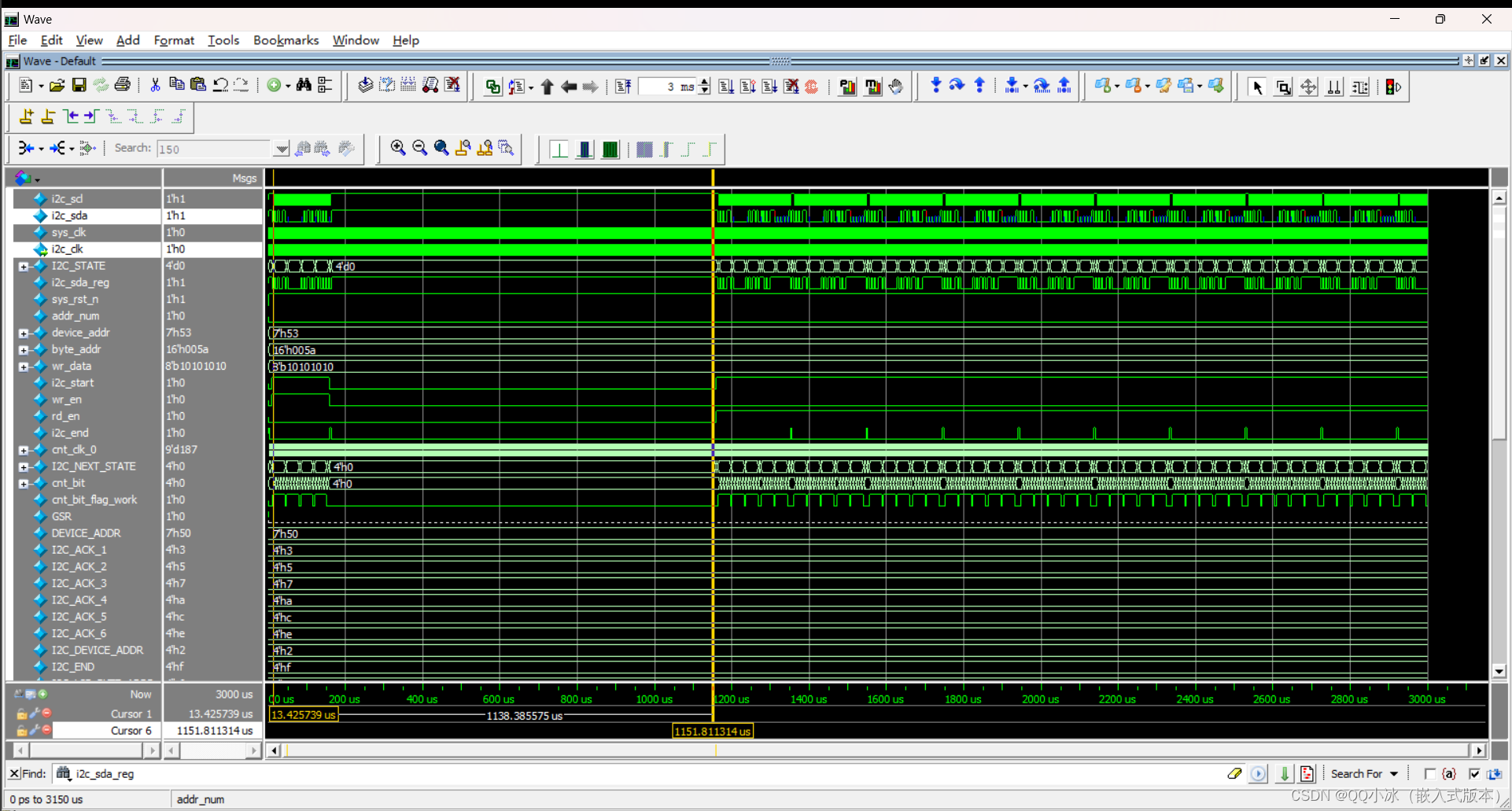 基于I2C的FPGA代码设计（带注释）_fpga i2c代码-CSDN博客
