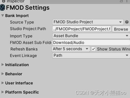 U3D客户端框架之 音效管理器 与 Fmod介绍安装导入Unity_unity fmod-CSDN博客