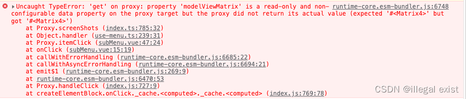 vue3 + three.js 解决报错Uncaught TypeError: ‘get‘ on proxy: property ‘xxx‘ is a read-only and non ...
