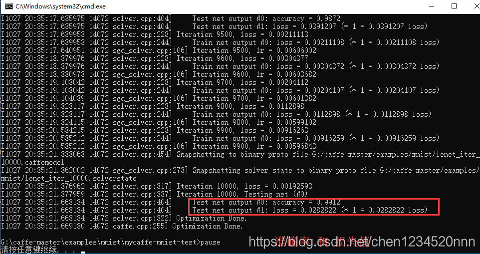 【caffe】Windows下使用GPU版caffe训练minist网络模型_如何测试caffe是否能用gpu训练-CSDN博客