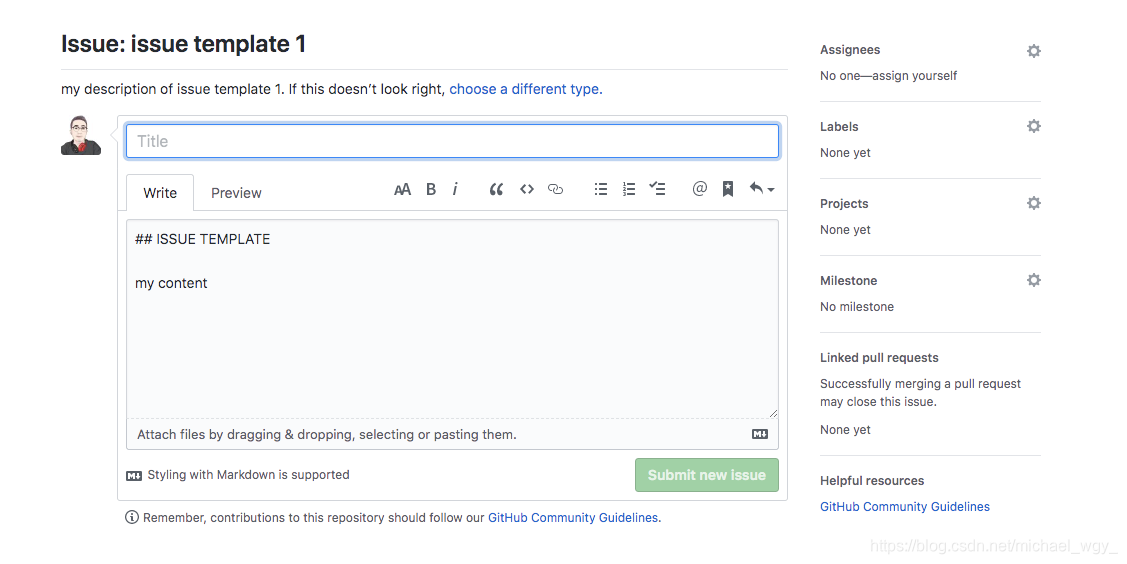 如何在github上添加自定义的issue template_github issue template-CSDN博客