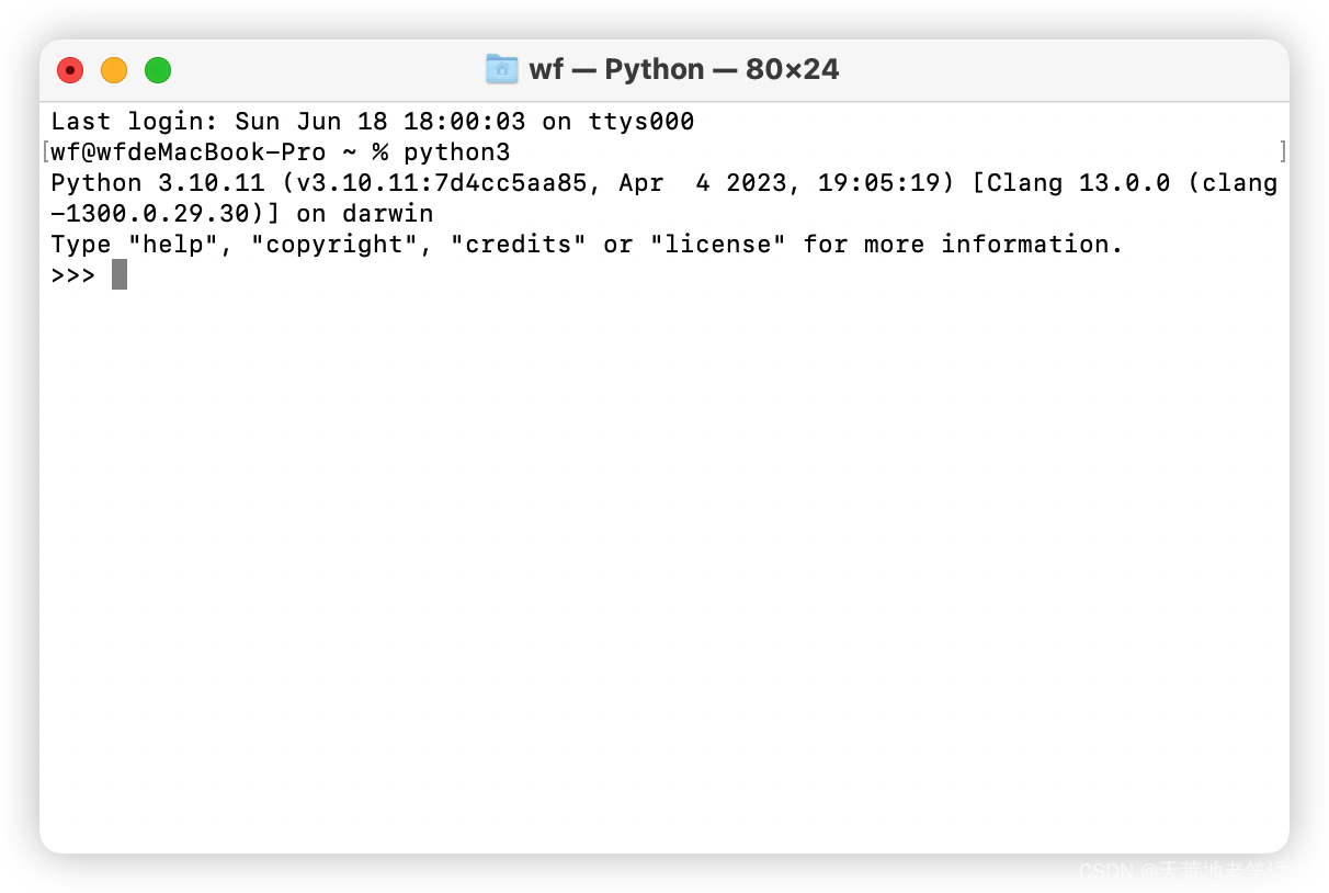 Mac OS平台安装Python3开发环境_os安装python 3-CSDN博客
