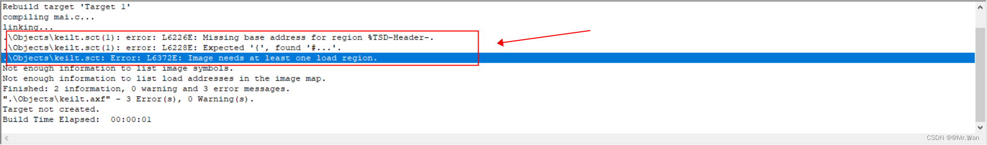 KEIL5 报错 L6226E L6228E_error: l6226e: missing base address for region %ts-CSDN博客