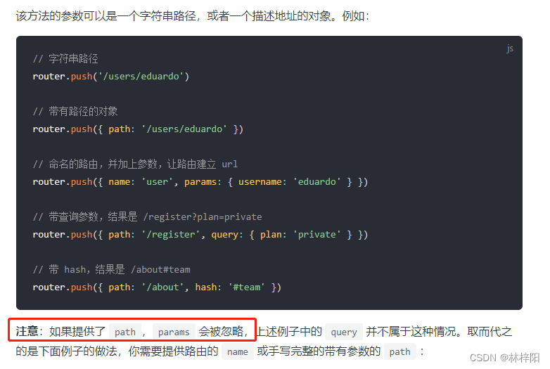 path和params不可同时使用，Vue Router注意事项_vue router path params-CSDN博客