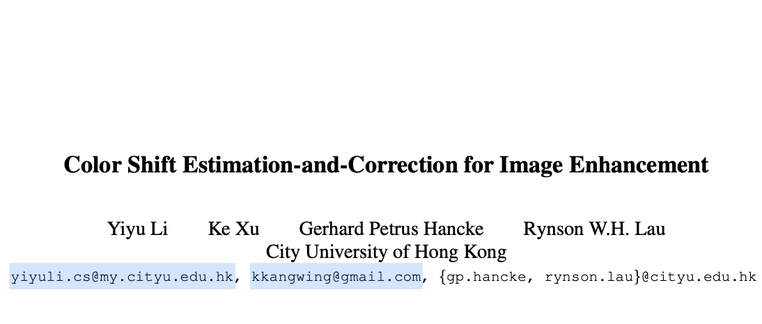CSEC：香港城市大学提出SOTA曝光矫正算法 | CVPR 2024_color shift estimation-and-correction for image en-CSDN博客