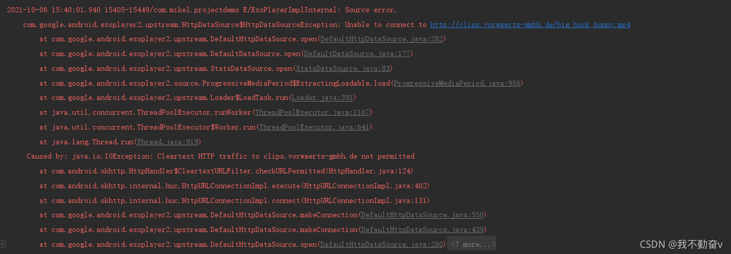com.google.android.exoplayer2.upstream.HttpDataSource$HttpDataSourceException: Unable to connect ...