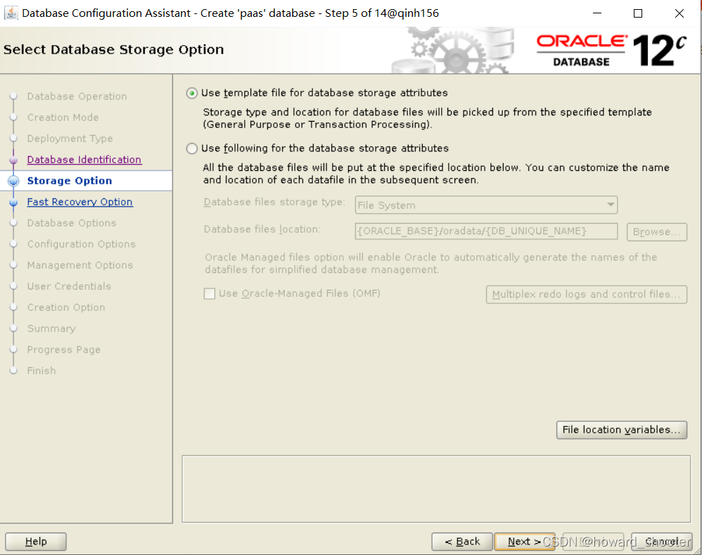 Oracle 12c DBCA建库_global database name-CSDN博客