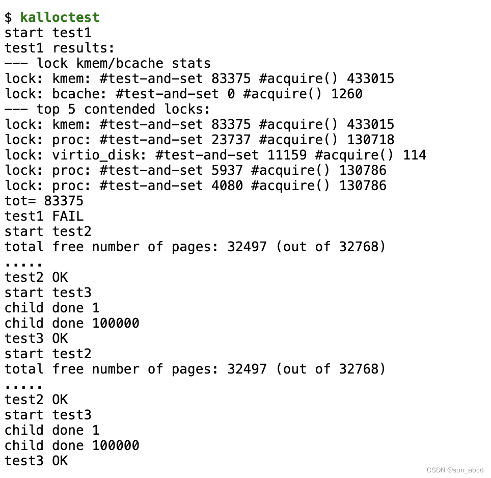 6.s081 学习实验记录（九）lock & parallelism_xv6 kcsan-CSDN博客