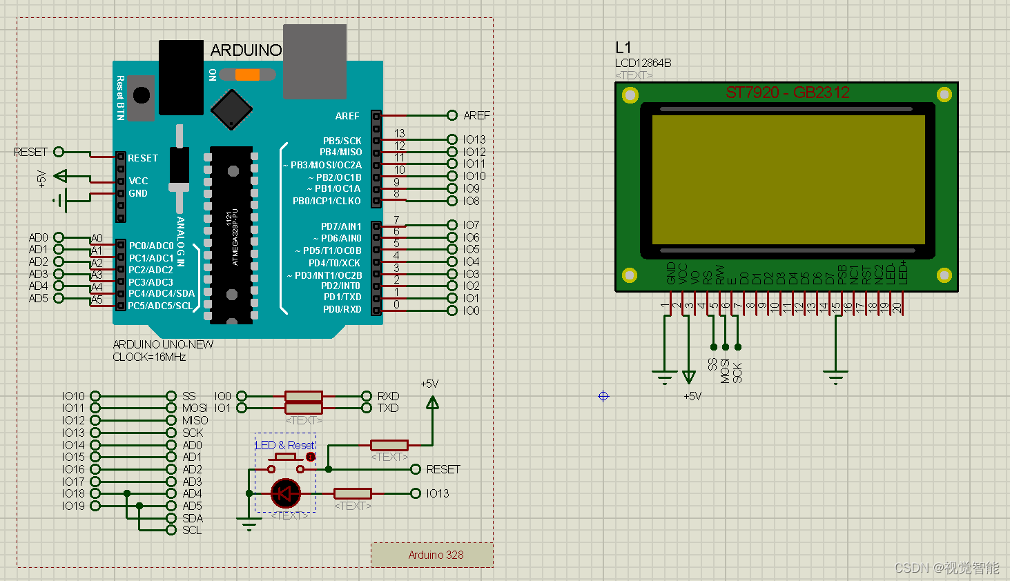 Arduino与Proteus仿真实例-LCD12864液晶显示屏(ST7920)驱动仿真_st7920 proteus-CSDN博客