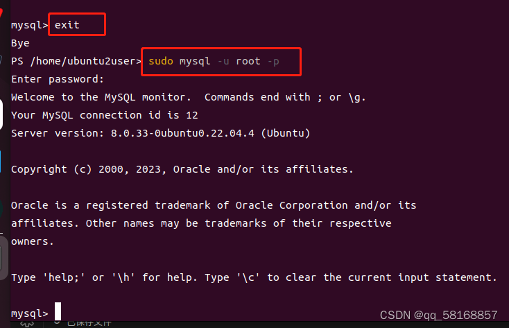 Linuxubuntu环境下 Mysql数据库基础操作汇总2（保姆级） 数据库登录与密码设置修改忘记密码重置和用户创建用户删除ubuntu修改mysql密码 Csdn博客
