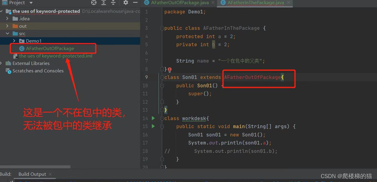 Java：不在包中的类，无法被包中的类继承不同包中的类无法被继承java Csdn博客