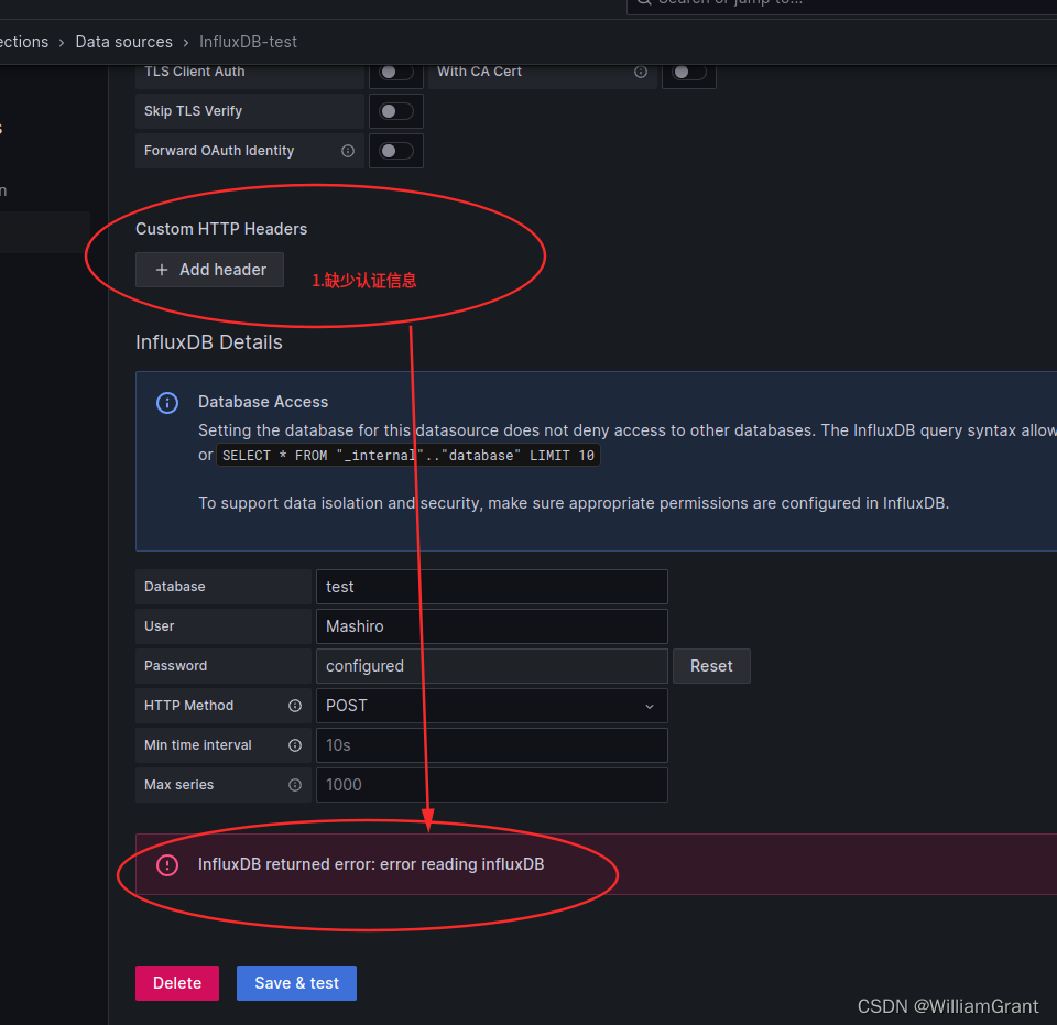 grafana + influxdb 的入门到入土期间的一些问题_grafana添加influxdb数据源报错error reading influxdb-CSDN博客