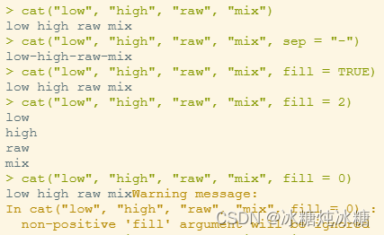 【冰糖R语言】输出函数 print() cat() messages()_r语言print函数-CSDN博客