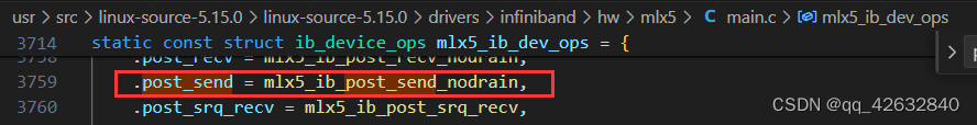 RDMA内核态函数ib_post_send（）源码分析_rdma内核态代码-CSDN博客