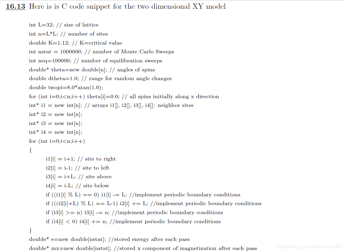 XY/Ising模型的蒙特卡洛C代码分析_xy模型蒙特卡罗-CSDN博客