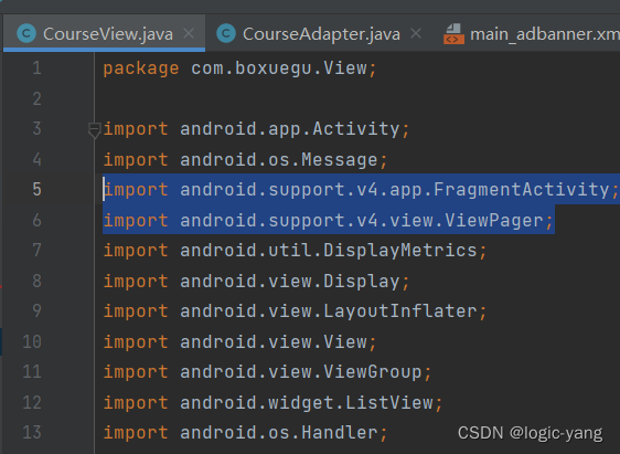 博学谷项目课程页面bug：FragmentActivity cannot be applied to ‘(com.boxuegu.activity.MainActivity)‘_android ...