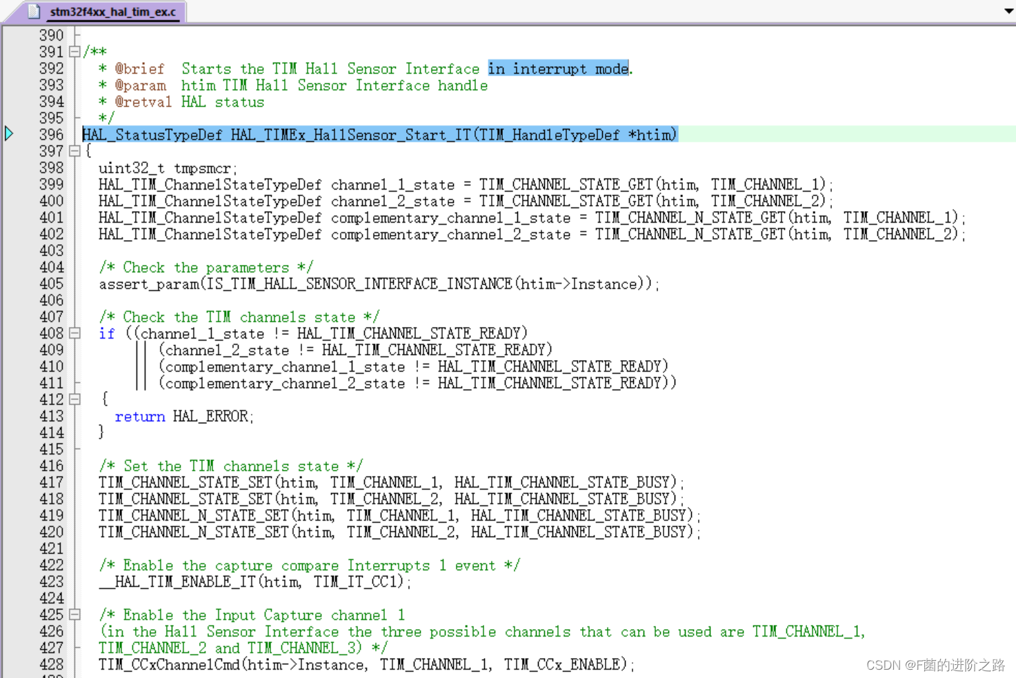 HAL_TIMEx_HallSensor_Start() 和 HAL_TIMEx_HallSensor_Start_IT()的区别？TIM_IT_CC1 和 TIM_IT_UPDATE的区别 ...
