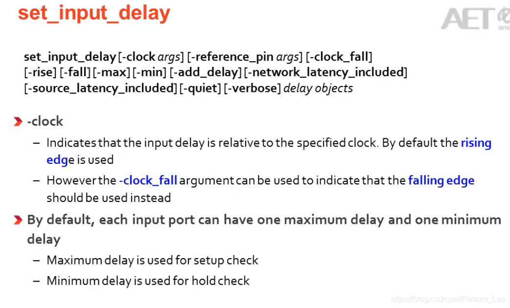FPGA 】设置输入延迟（input delay）_当clock的周期是10ns,对于模块的input需要添加input delay,假设外部延迟是6n-CSDN博客
