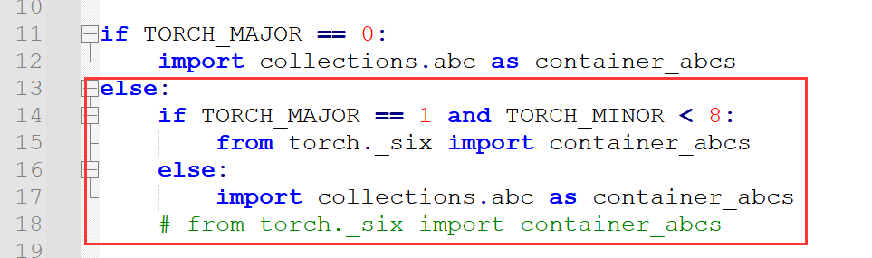 【异常错误】ImportError: cannot import name ‘container_abcs‘ from ‘torch._six‘_cannot import name ...