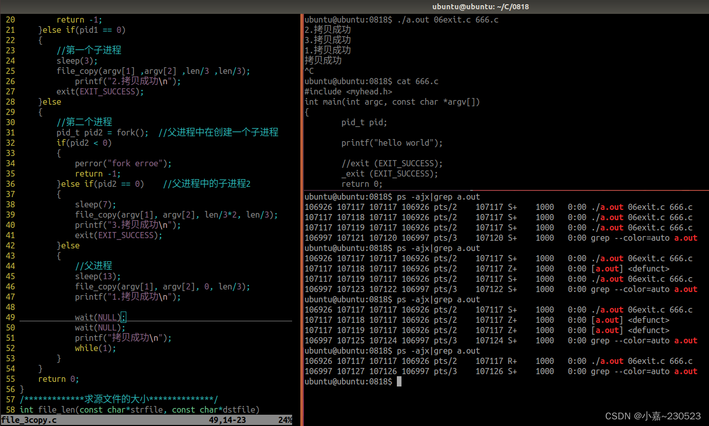 C语言多进程文件分段复制-CSDN博客
