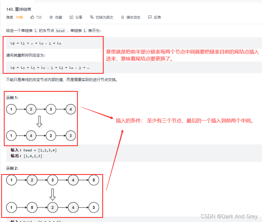 Leetcode 143 重排链表 Java 两种解法 细致链表对折 Java 143 Csdn博客