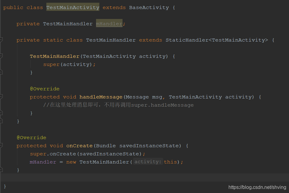 Android写一个通用的安全无内存泄漏的Handler_android baseactivity 实现无内存泄露的handler-CSDN博客