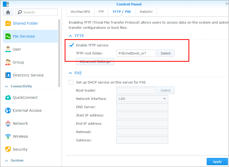 群晖系统怎样启用dhcp服务器,如何使用 Synology NAS 执行 PXE-CSDN博客