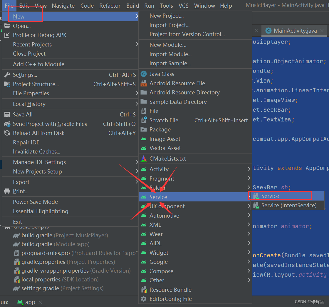 Android 开发技巧：音乐播放器的后台处理【Service、Handler、MediaPlayer】_android service 播放器-CSDN博客