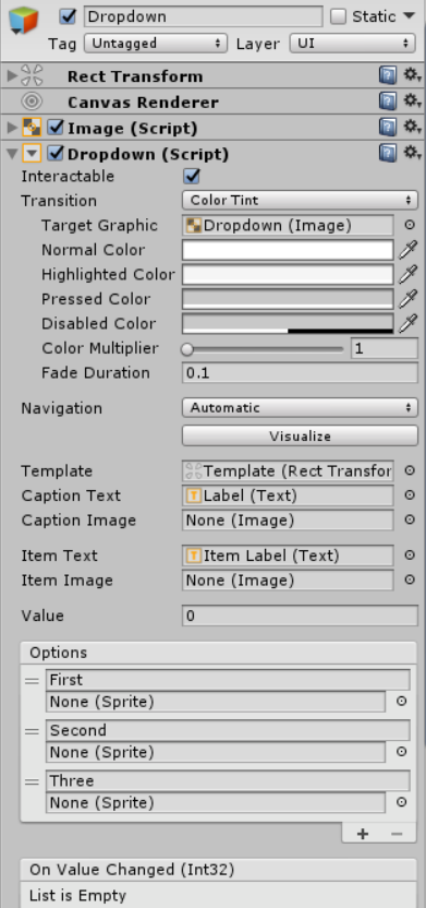 【Unity3D】UGUI之Dropdown_unity dropdown onvaluechanged-CSDN博客