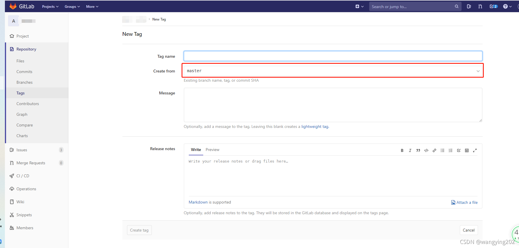 git分支打tag_gitlab 给分支设置 tag操作-CSDN博客